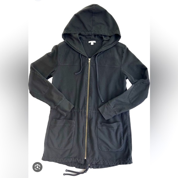 James Perse | Jackets & Coats | James Perse Black Twill Cotton ...